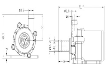 12 volt Food Safe Water Pump P3503 | MINI WATER PUMP